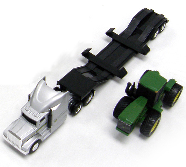 ERTL Toys John Deere Semi Hauler Silver Semi Truck