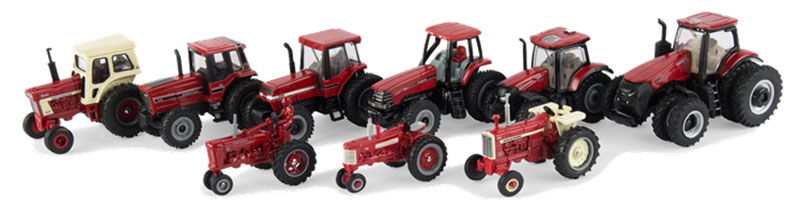 ERTL Toys Case IH Decades 9 Piece Tractor Collection