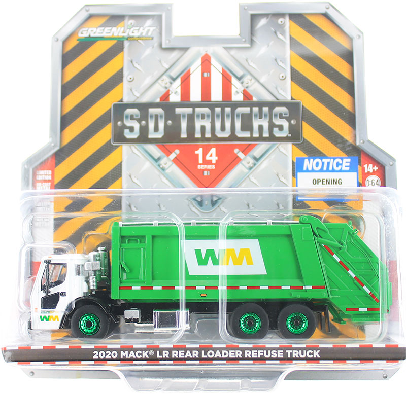 Greenlight Diecast Waste Management 2020 Mack LR Rear Loader