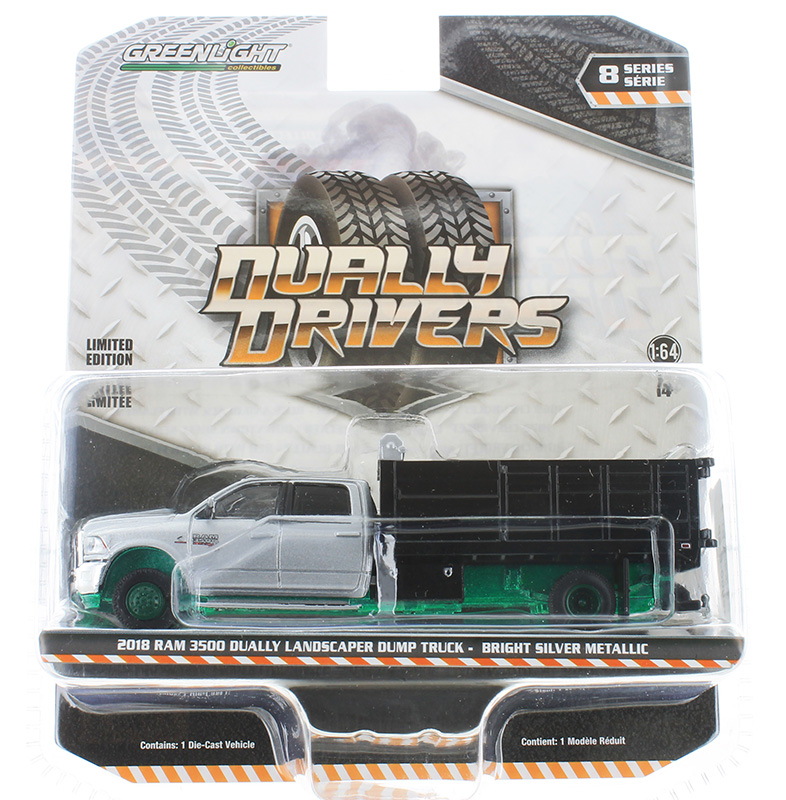 Greenlight Diecast 2018 Ram 3500 Dually Landscaper Dump Truck