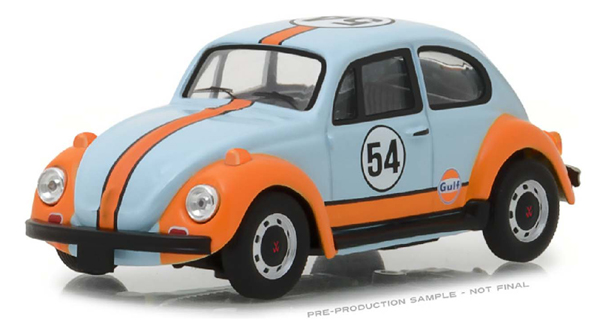 Greenlight Diecast Gulf Oil Racer 1966 Volkswagen Beetle Running