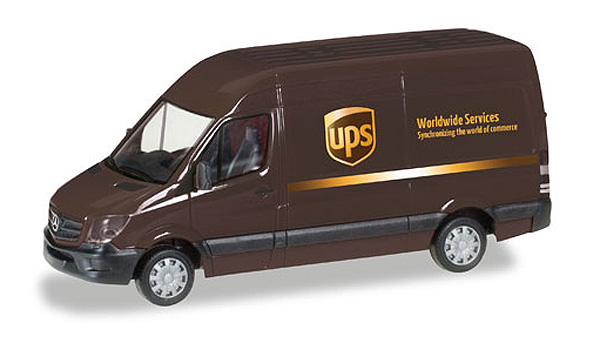 Herpa Model UPS Mercedes Benz Sprinter Delivery Van high