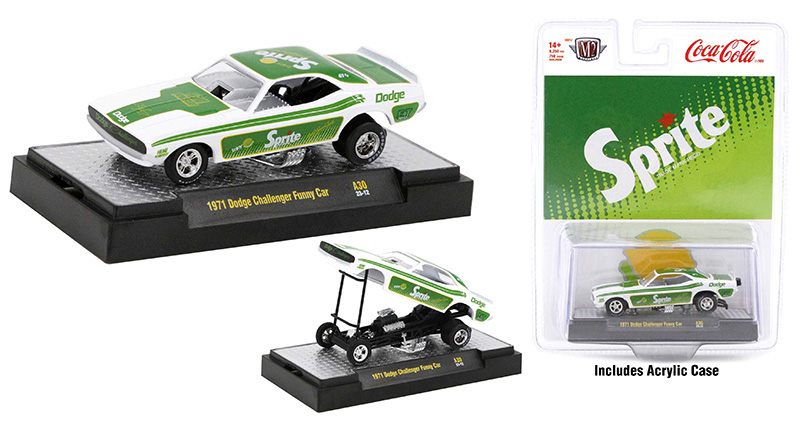 M2 Machines Sprite 1971 Dodge Challenger Funny Car M2