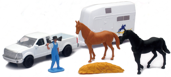 New-Ray Toys Country Life Horse Transport Playset Playset