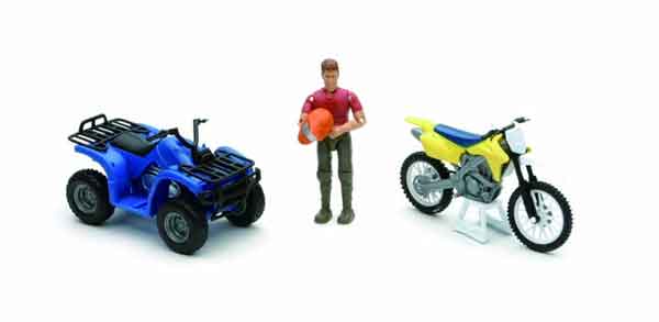 New-Ray Toys Xtreme Adventure Playset Man and ATV and