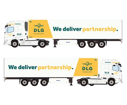 WSI Model DLG Logistics DAF XG 6x2 Midlift Axle