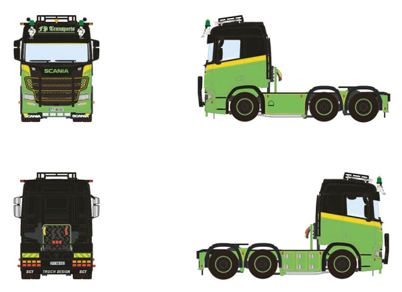 WSI Model FP Transports Scania R Normal CR20N 6x2